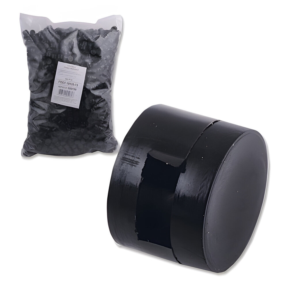 Пломбы пластиковые комплект 2200 шт, под пломбиратор, диаметр 10 мм, высота 7 мм, упаковка 1 кг, неармированные, 600789