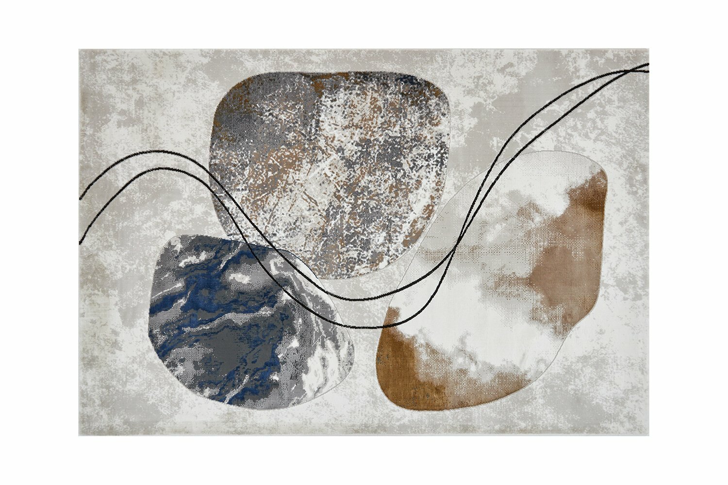 Ковёр на пол Hoff Spacecrafted, 160х230 см, полиэстер, прямоугольный, цвет бежевый, синий