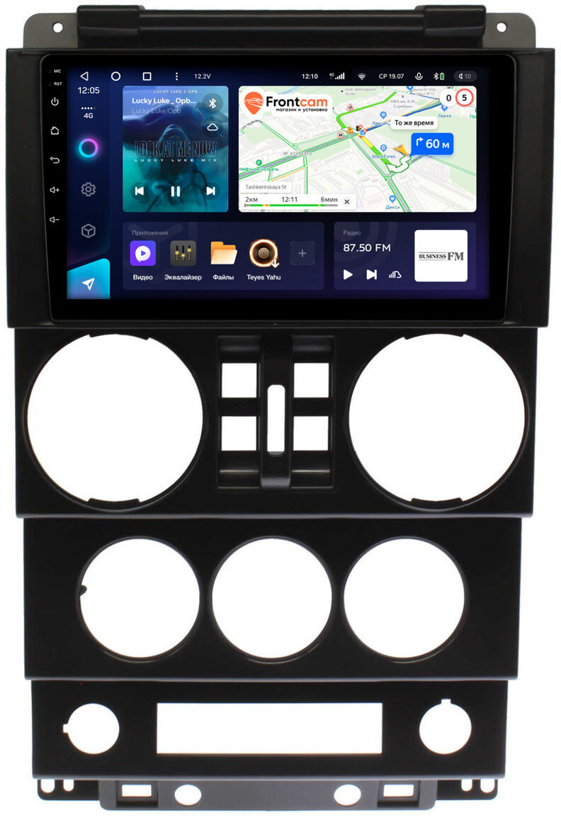 Штатная магнитола Jeep Wrangler 3 (JK) 2007-2010 (4 двери) Teyes CC3 4/64 9" RM-9-023 Android 10 (4G-SIM, DSP, QLed)