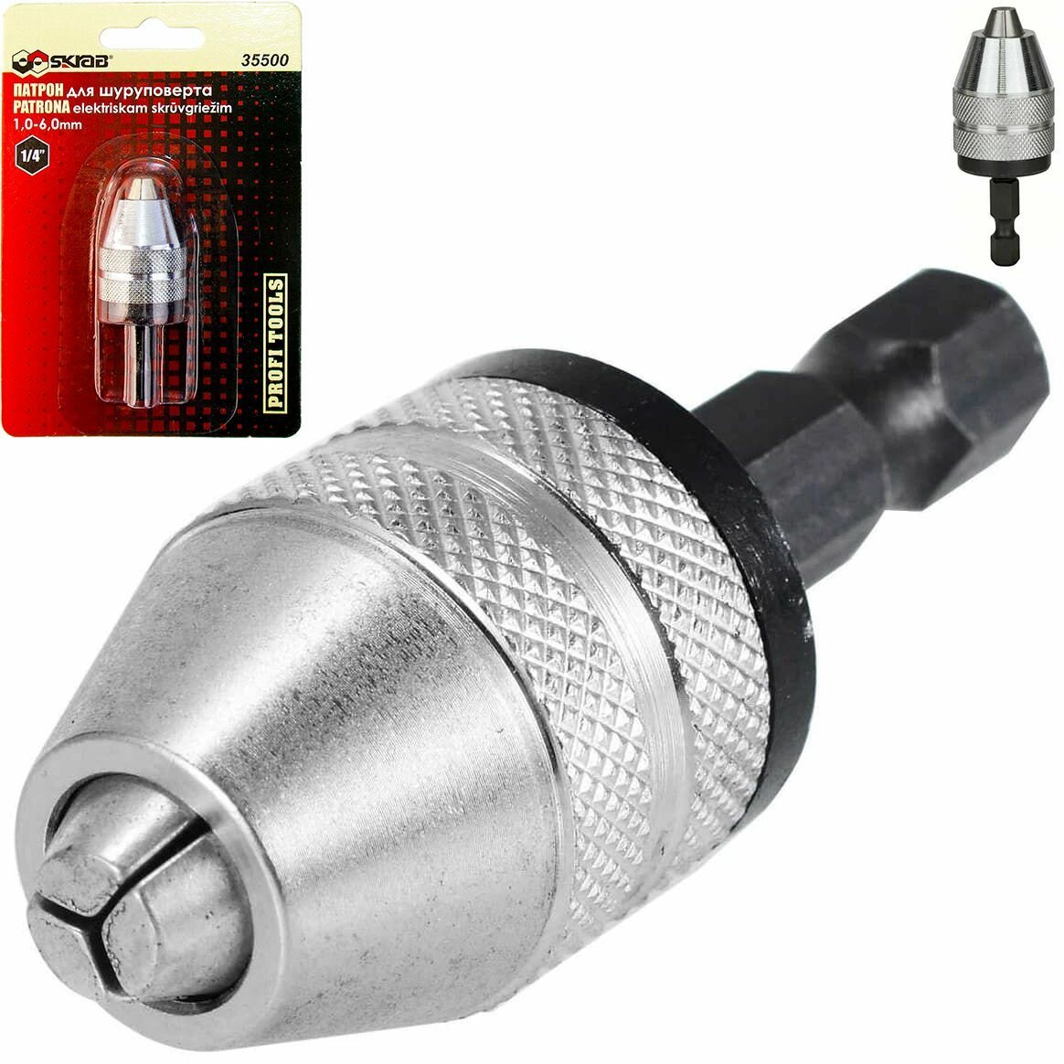 Патрон для шуруповерта 1,0-6,0 мм.