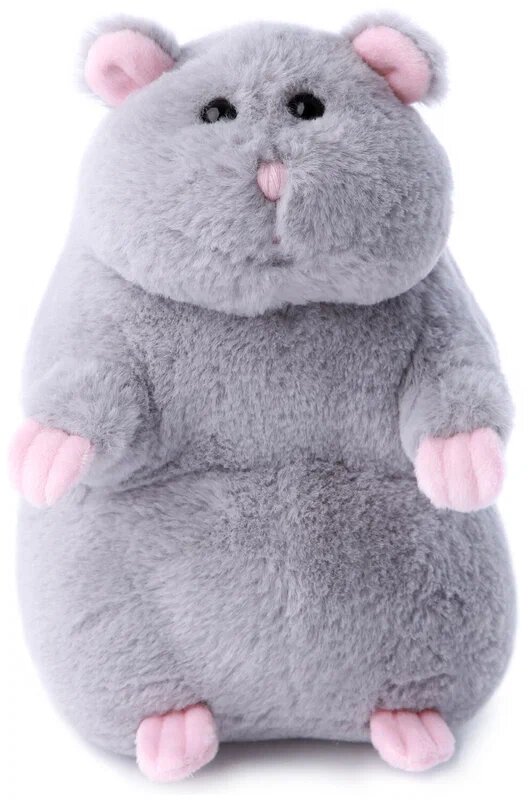 Мягкая игрушка Lapkin Хомяк серый, 20 см, светло-серый