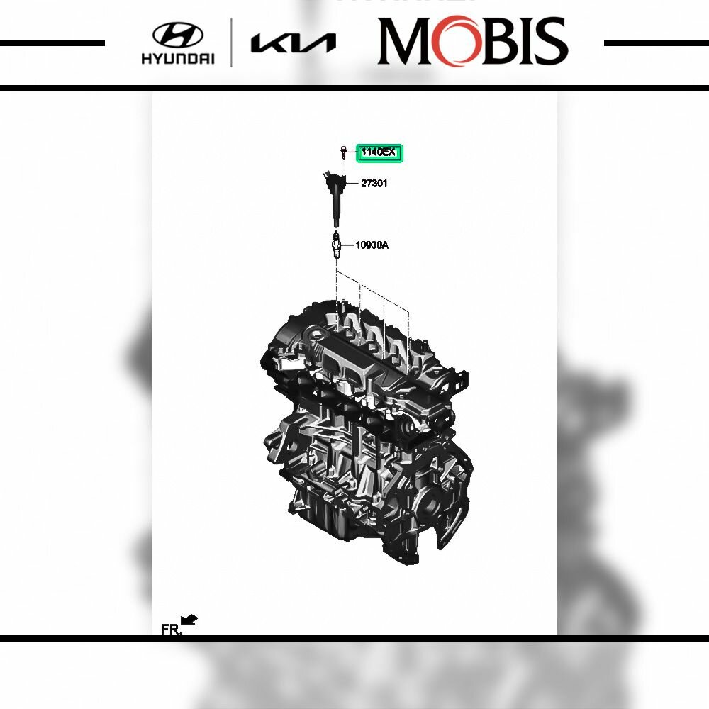 Болт 5шт. Hyundai Solaris, Elantra, H-100 Porter, H350, Palisade, Santa Fe, Sonata, Tucson Veloster / арт. 1140306456K / бренд MOBIS