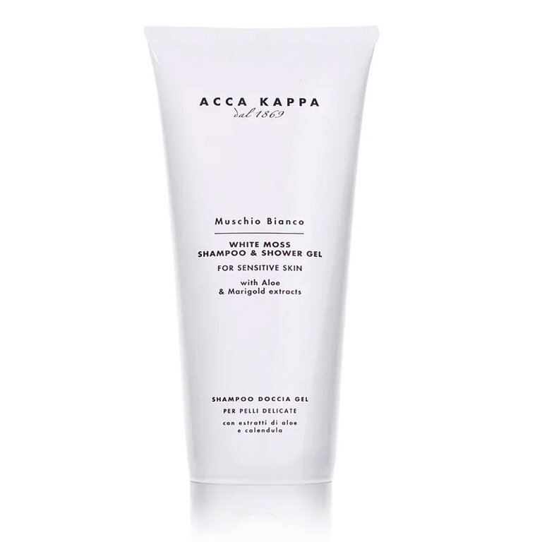ACCA KAPPA Muschio Bianco White Moss Shampoo & Shower Gel Гель Италия 200 мл
