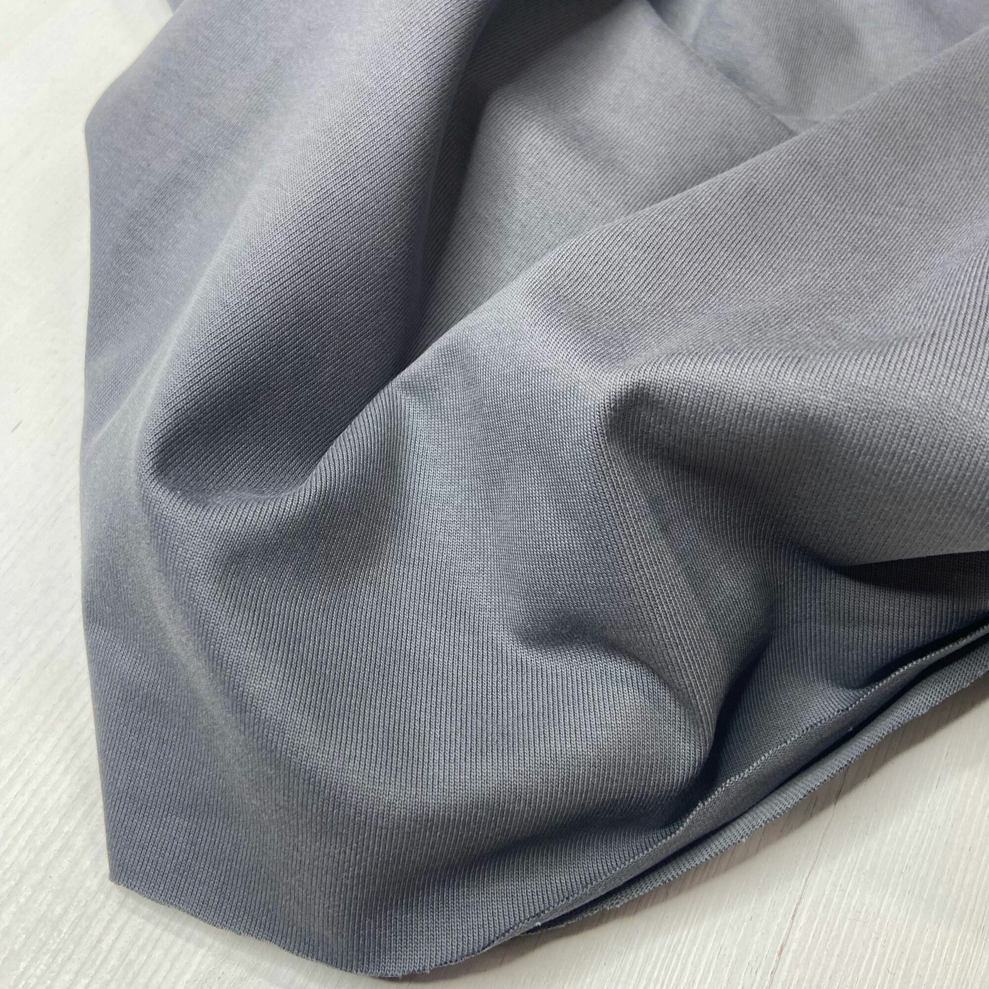 Набор тканей: плотная кулирка 100% хлопок и рибана в тон 0,15м