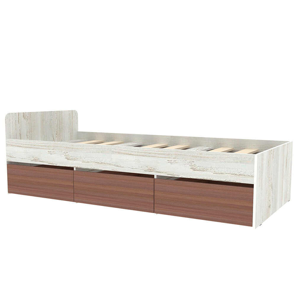 Кровать односпальная КИВи Винтерберг Бодего Темный