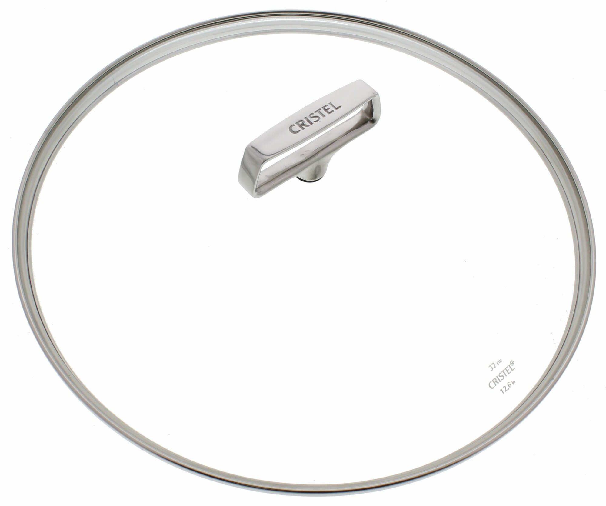 Крышка Кастель Про, стеклянная, выпуклая универсальная 32 см, K32VCPF, CRISTEL