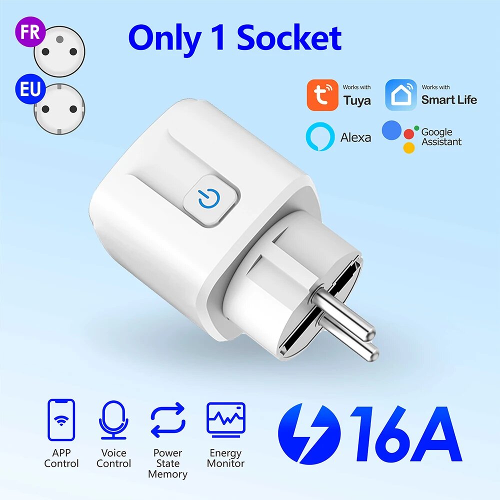 Smart Plug SLMPLEFUN 16A с монитором мощности 1socket