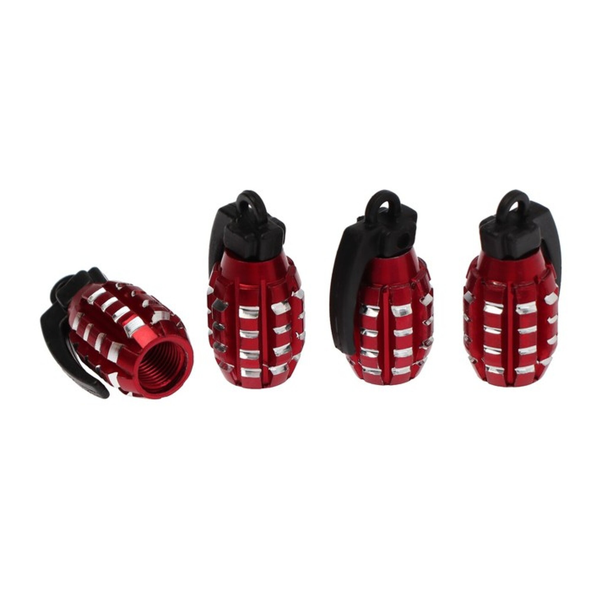 Колпачок на вентиль TORSO, граната, цвет красный, набор 4 штуки