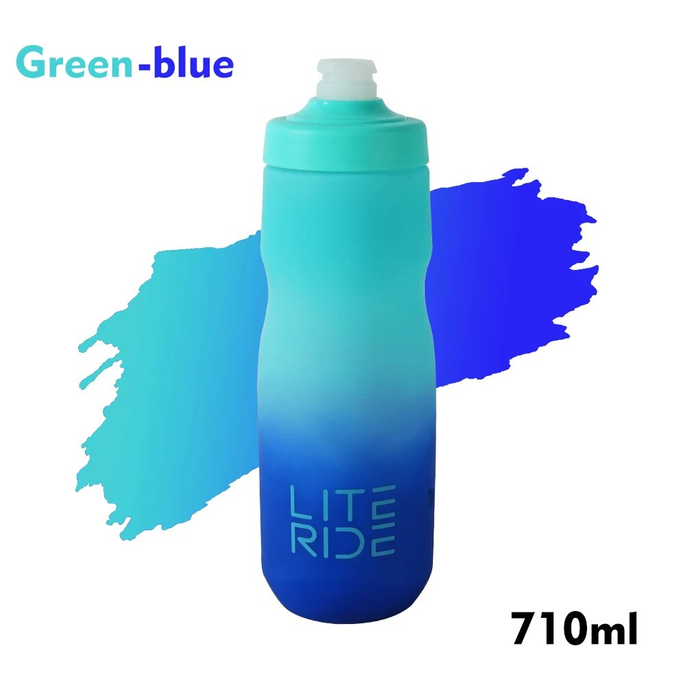 Пластиковая бутылка для воды LITERIDE 610/710 мл Синий, 710ml greem blue