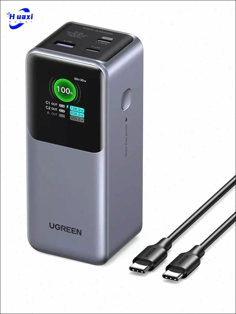 Ugreen PB721 Повербанк Nexode 20000 мАч 130Вт с умным дисплеем