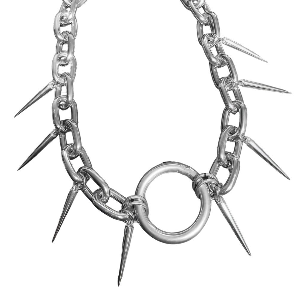 Украшенное заклепками ожерелье на ключице Острая уличная одежда Аксессуары Модные украшения