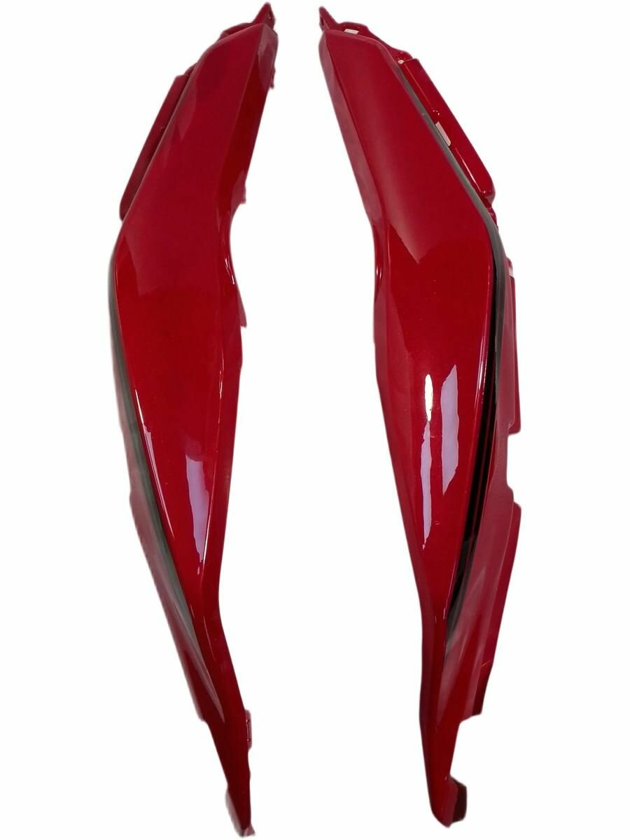 Пластик боковой под сиденье задний красный Альфа RS