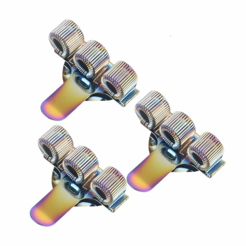 3 шт. тройные металлические держатели для ручек с карманным зажимом и регулируемыми пружинными кольцами для врачей и медсестер, Seven Colors