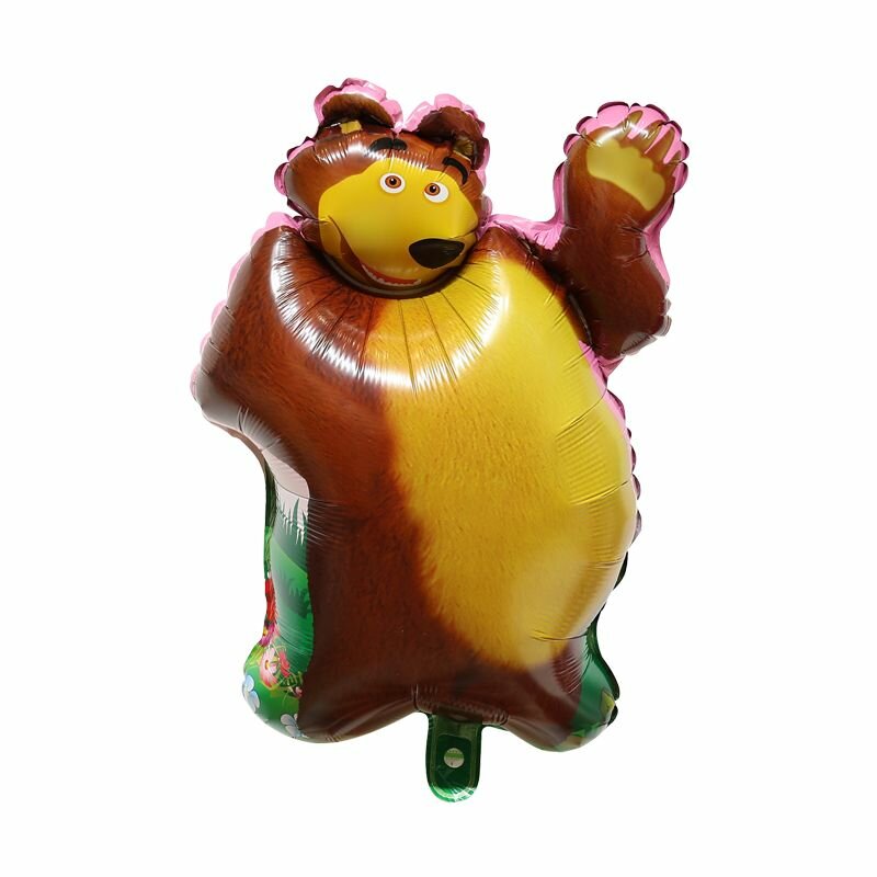 Набор воздушных шаров Маша и Медведь , 5 шт, фольгированные, для дня рождения, украшение праздника, детский, праздничный, картинки