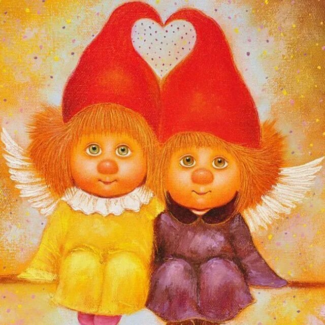Алмазная вышивка "Милый ангел ребенок" 50x50 см, фиолетовый