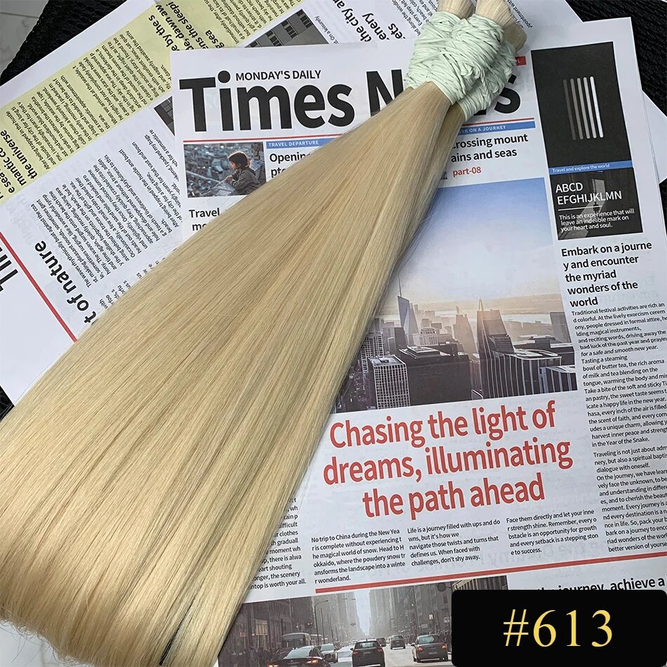Натуральные волосы Shinehair 613 медово-русые прямые для плетения 26inches 65cm, 50g (sample), 613