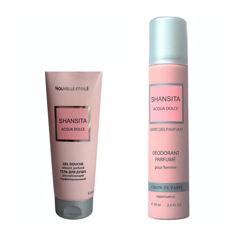 Nouvelle Etoile Shansita Acqua Dolce Набор (гель для душа + дезодорант) 200 мл + 75 мл / Новая Заря Шансита Аква Дольче