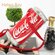 Сумка багет  Coca-Cola Classic Bag, фактура лаковая, серебряный, красный