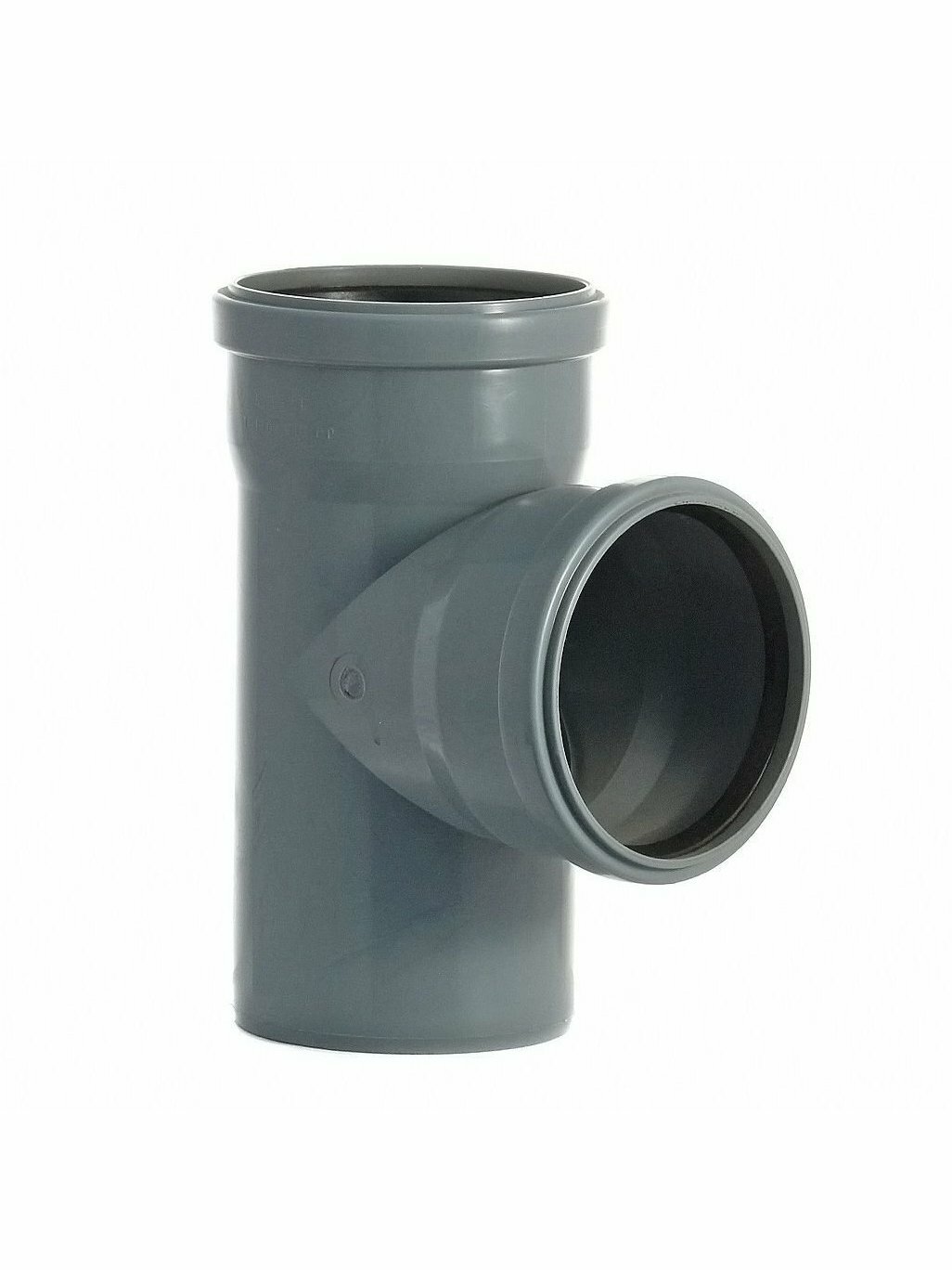 Тройник канализационный РосТурПласт 110х110 мм 90 градусов, полипропилен, серый, артикул 36574