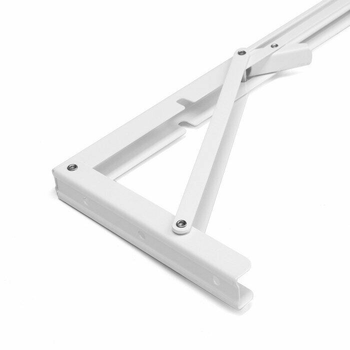 Кронштейн складной для столов и полок тундра, 2 шт, длина 350 мм, сталь, белый
