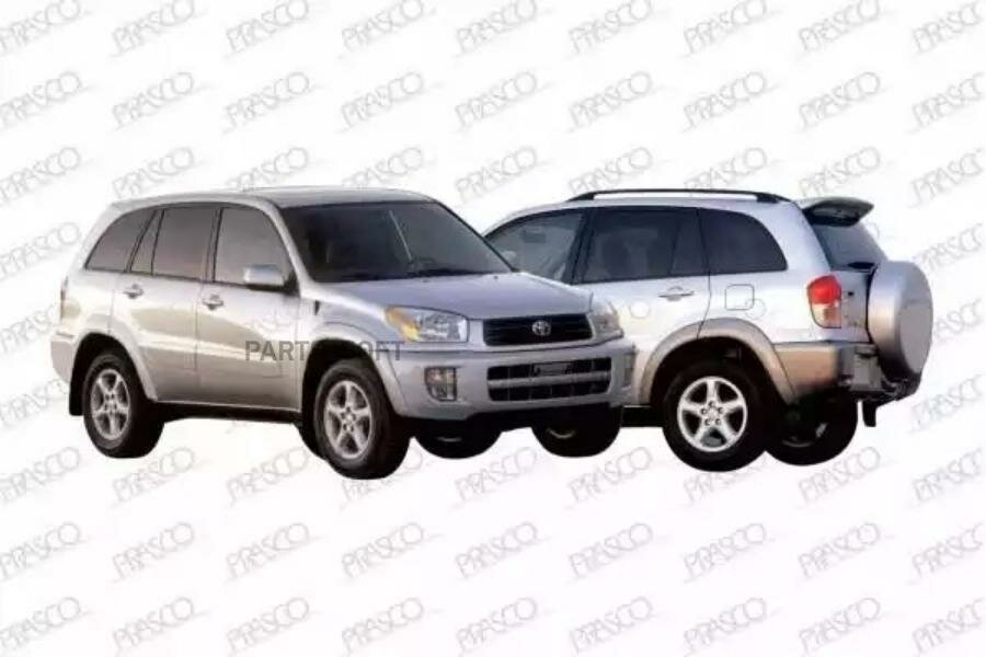 Клык переднего бампера правый! черный Toyota Rav4 00-03 Prasco арт. TY2831203