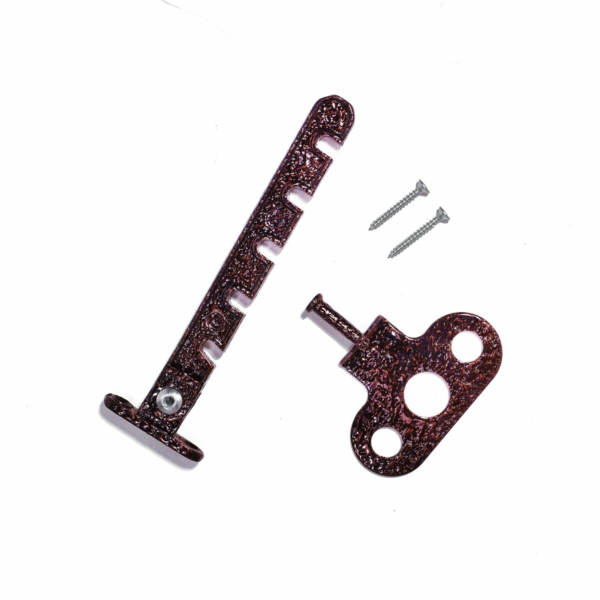 Ограничитель на окно металлический (Гребенка на окно) медный антик