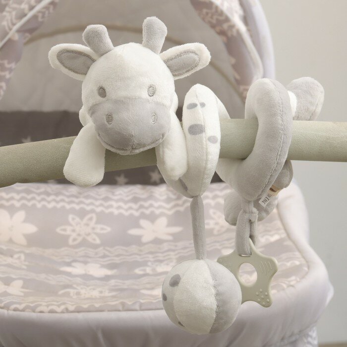 Растяжка - спираль на коляску/кроватку «Коровка», с пищалкой, прорез, Крошка Я