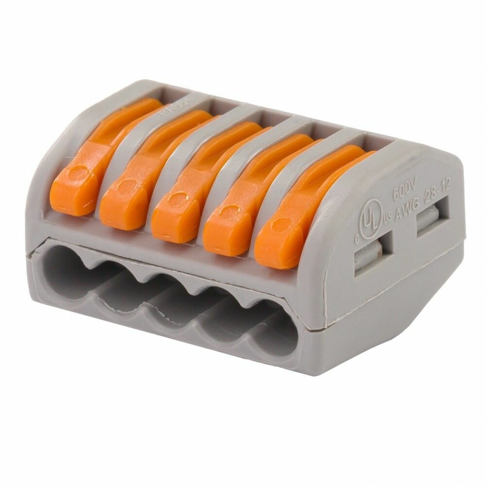 Клемма Wago 222-415 5*0.08-4/2.5 (5-ая многожил) упаковка 40 шт.