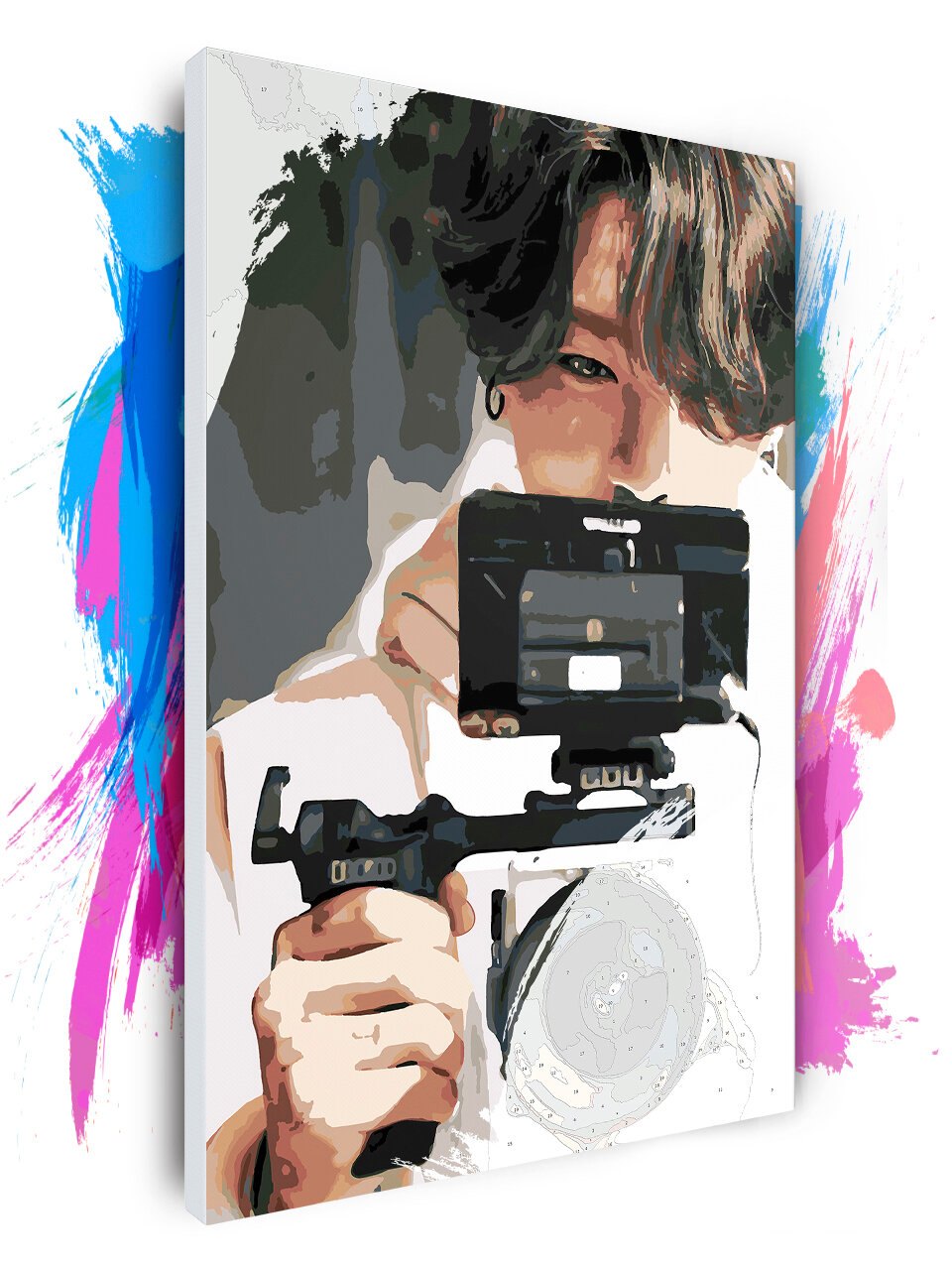 Картина по номерам на холсте BTS Jungkook Cam, 40 х 60 см