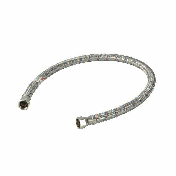 Подводка гибкая для воды нержавеющая оплетка гигант 1/2" г-г L=0.6м AQUALINE 04933