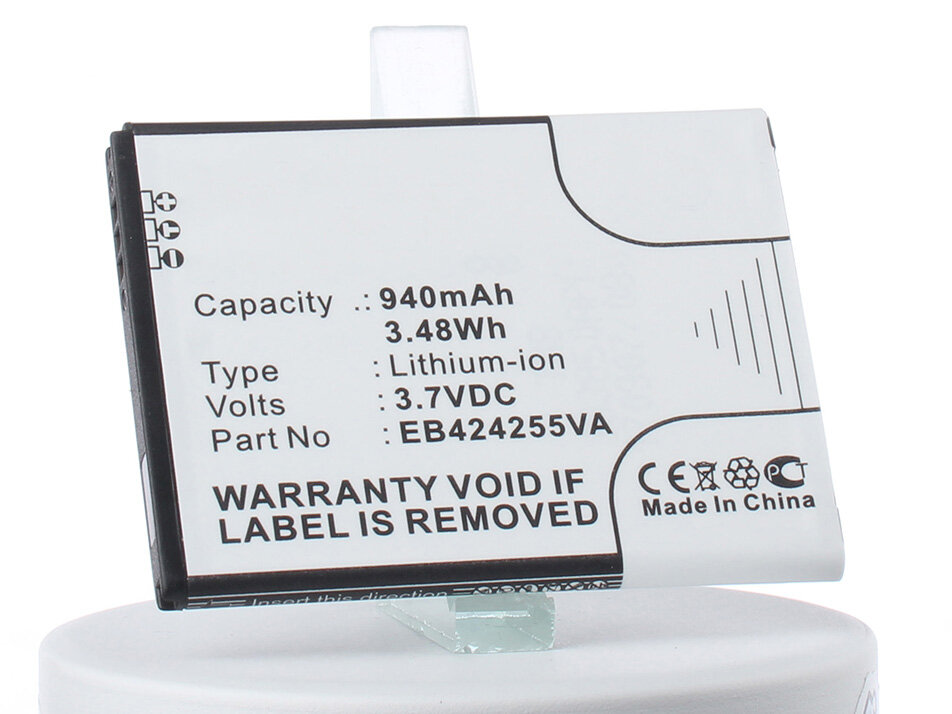 Аккумуляторная батарея iBatt 940mAh для EB424255VU, EB424255VA, Chat 335, GT-S5222 Star 3 Duos, GT-S3350 Chat 335, GT-S3850 Corby II, GT-C5530, SGH-T559 Comeback, Character R640, Comment R380, GT-S5220 Star 3, SCH-M359 Smiley, SCH-R561,