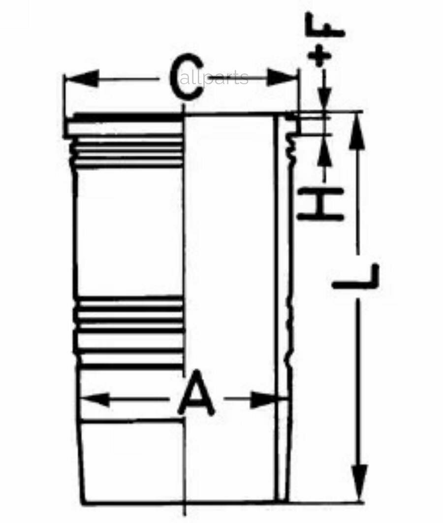 KOLBENSCHMIDT 89180110 гильза +10.07!=89 389 110 +703.214E OLD d128 с упл.2x144x3.8+2x141x1.9\OmnMB дв. OM421-424