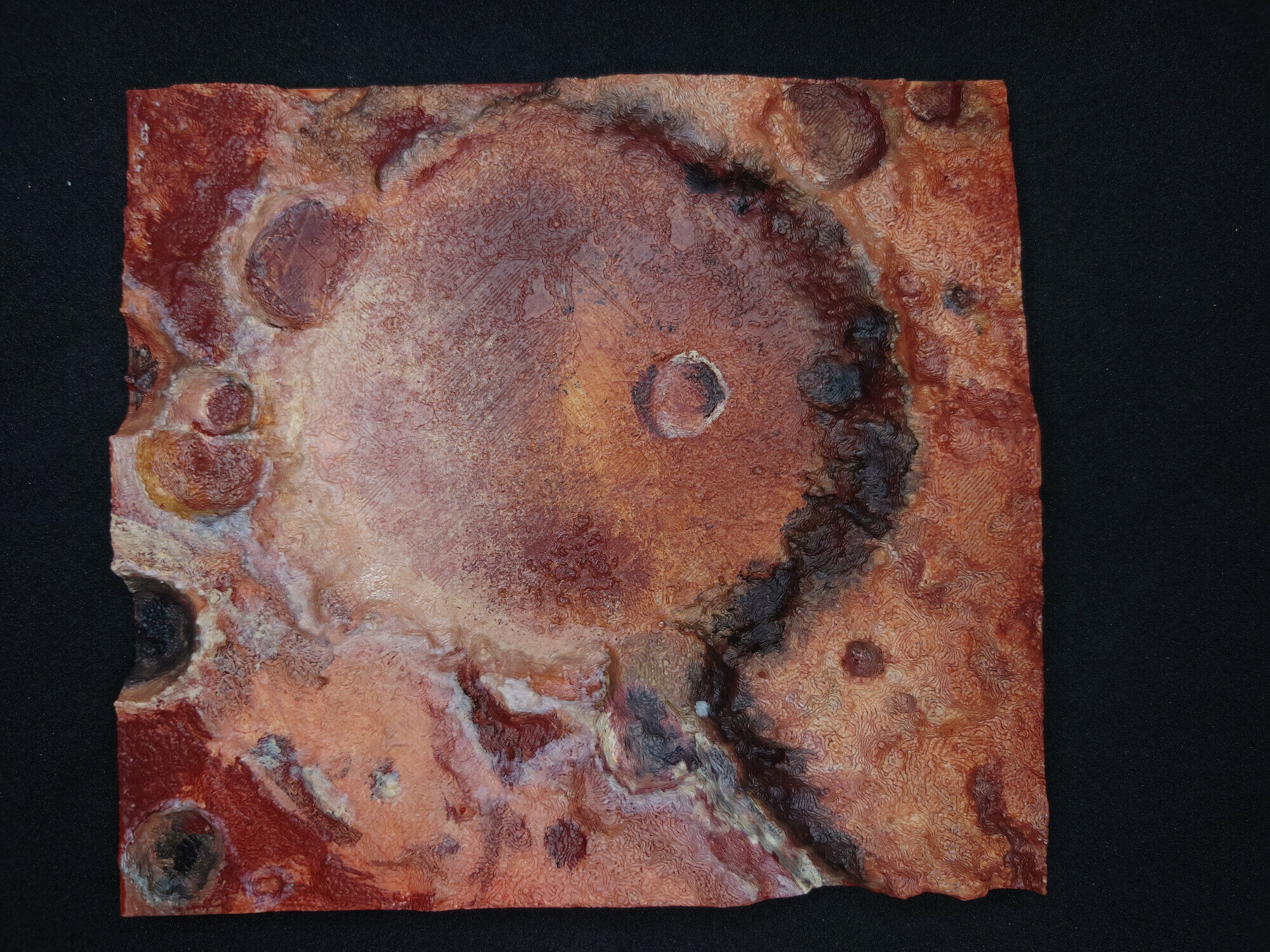 Модель «Кратер Гусева» (Марс) (Ручная работа)