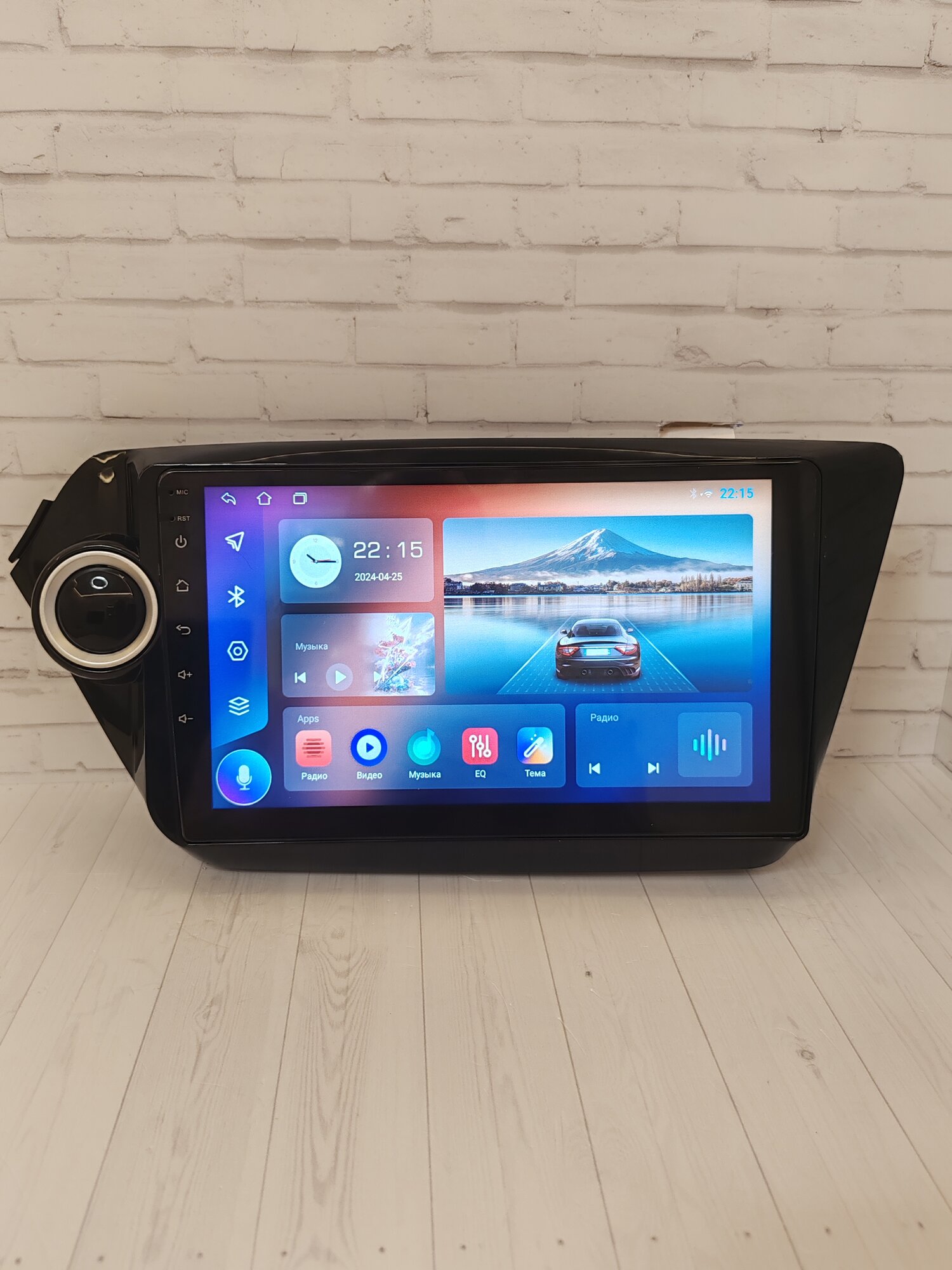 Магнитола андроид, QLED экран 9', WiFi, GPS, USB, Блютуз, для Киа Рио-3 (Kia Rio) 2011-2017г