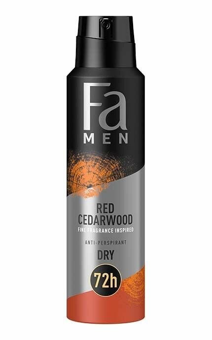 Дезодорант-спрей антиперспирант для мужчин Red Cedarwood, защита 72 часа, 150 мл (из Финляндии)