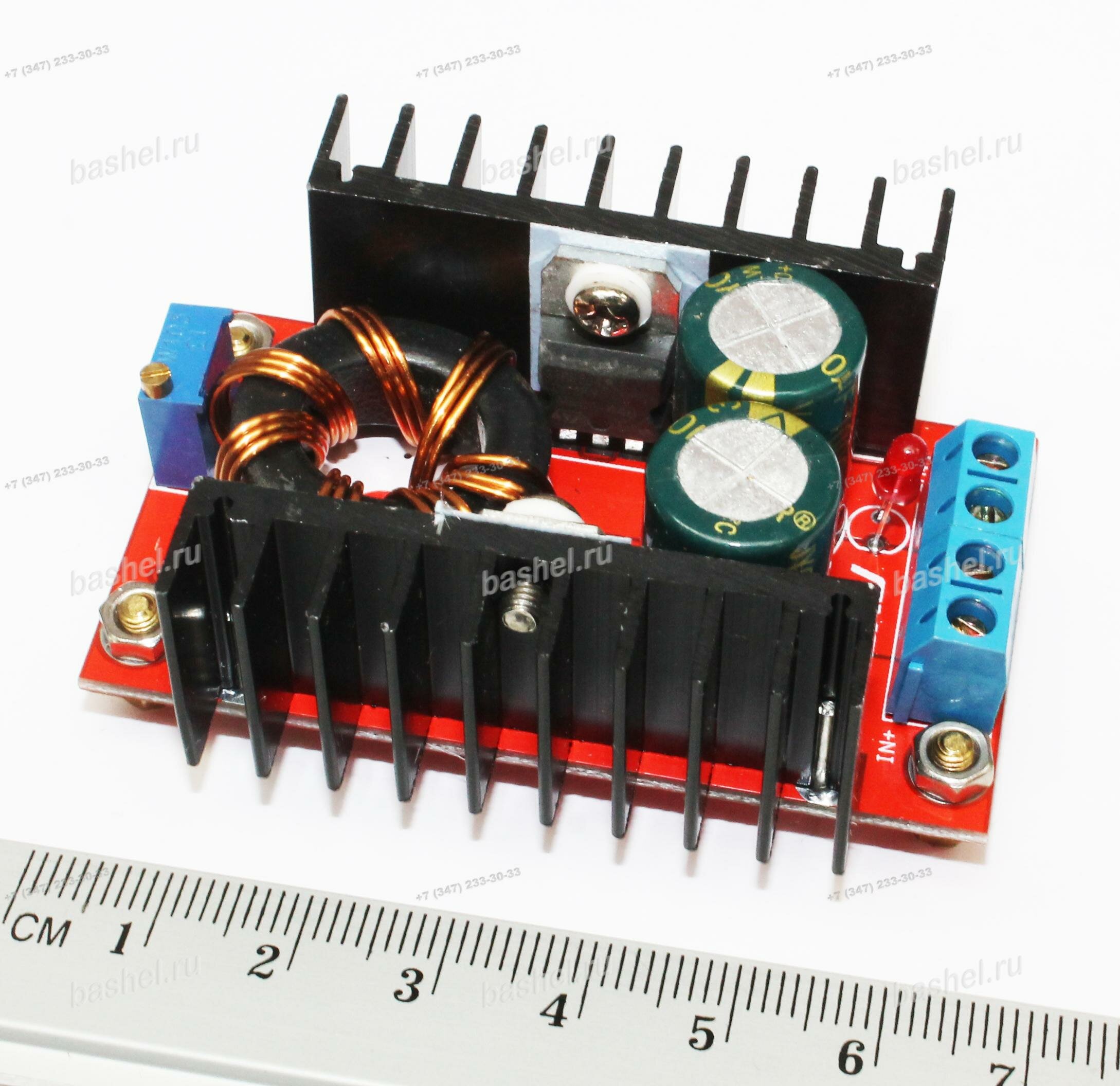 Повышающий DC-DC преобразователь до 150 Вт, EM-843, (Uвх.=10-32В, Uвых.=12-35В, Imax=6A)