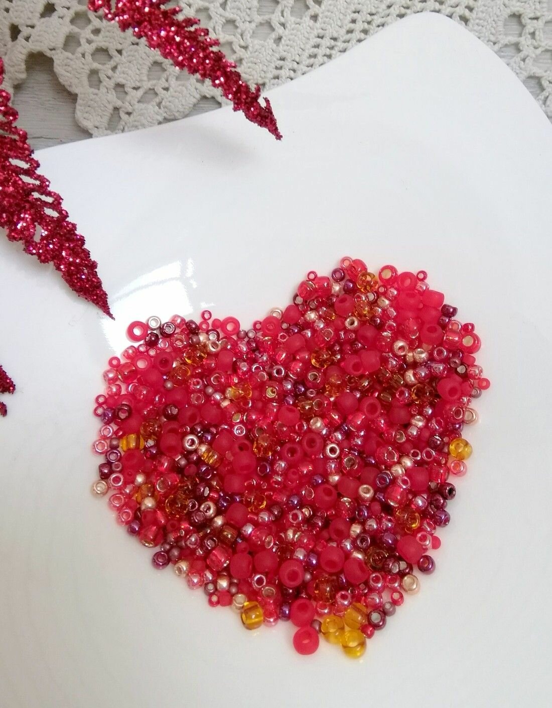 Бисер японский микс (Mix Toho) 3208 красный, 20 грамм