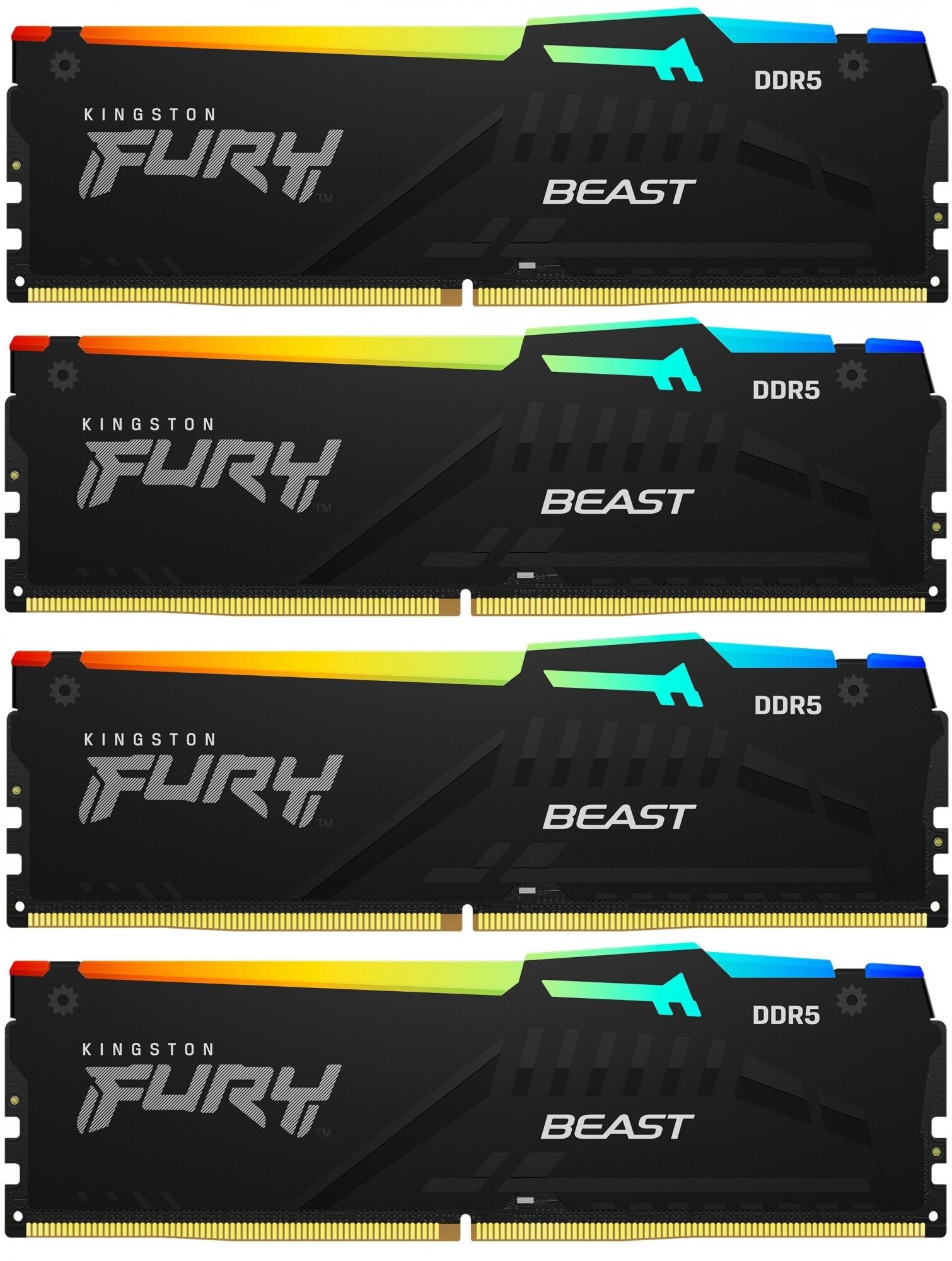 Оперативная память Kingston KF556C40BBAK4-128 черный 4x32Gb 128GB DDR5 5600MHz