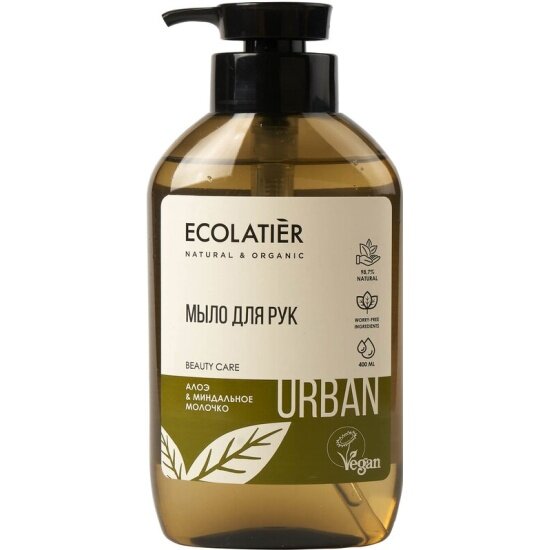Жидкое мыло для рук Ecolatier Urban Алоэ и Миндальное молочко, 400 мл