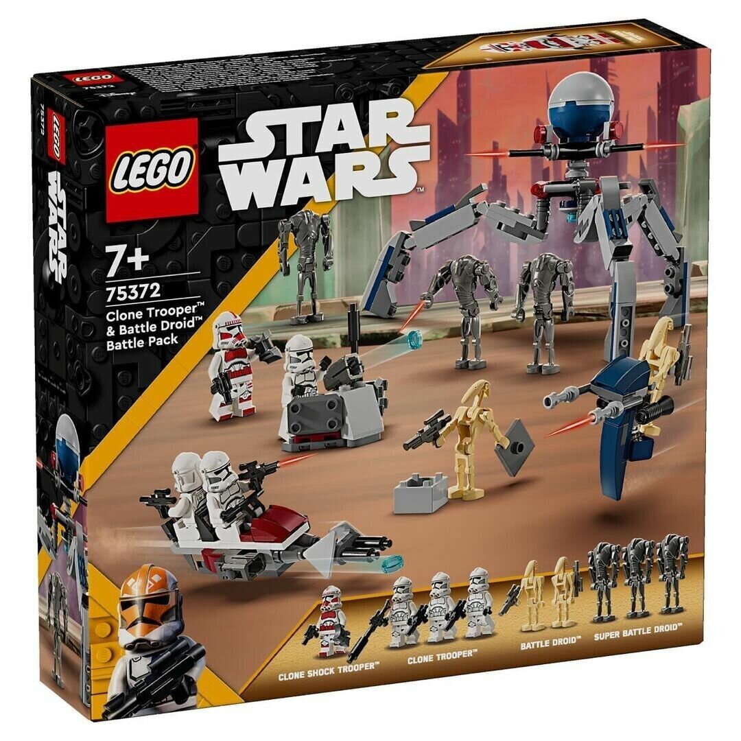 LEGO Star Wars 75372: Clone Trooper & Battle Droid Battle Pack (Боевой набор солдат-клонов и боевых дроидов)