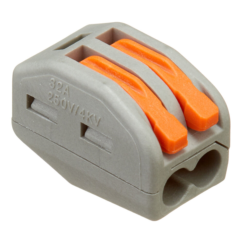 Клемма на 2 провода Stekker 49826 0,08-(2,5)4 кв. мм с рычажками без пасты (50 шт.) (49826)