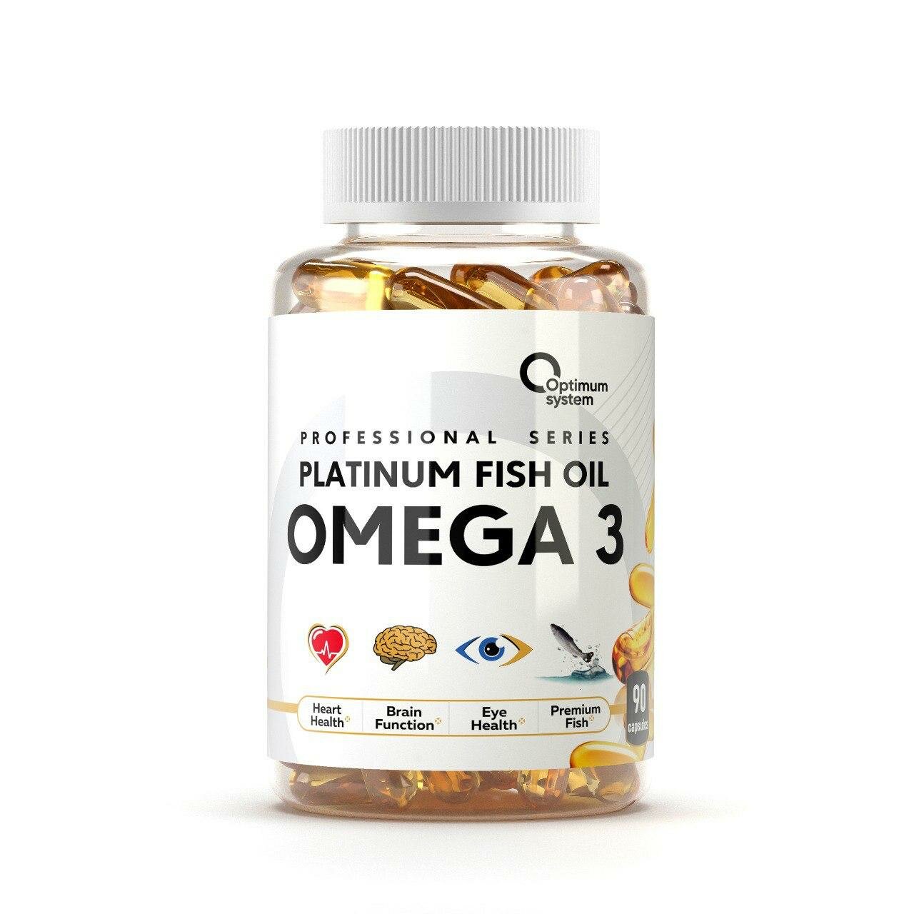 Optimum System Omega-3 Platinum Fish Oil, 90 капс.