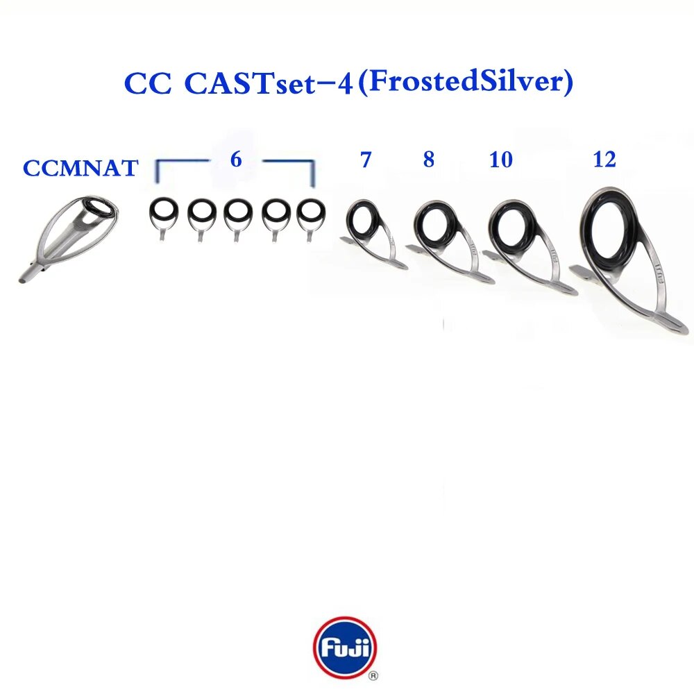 Комплект кольцевых направляющих Fuji KW CAST из нержавеющей CC CASTset-4(Silver), MNAT6-3.0(ID3.0mm)