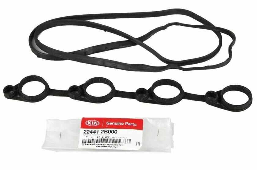 Прокладка клапанной крышки для Hyundai Elantra 06-11, i30 07-12, Kia Cerato 06-13, Ceed 06-09 / арт. 224412B000 / бренд MOBIS