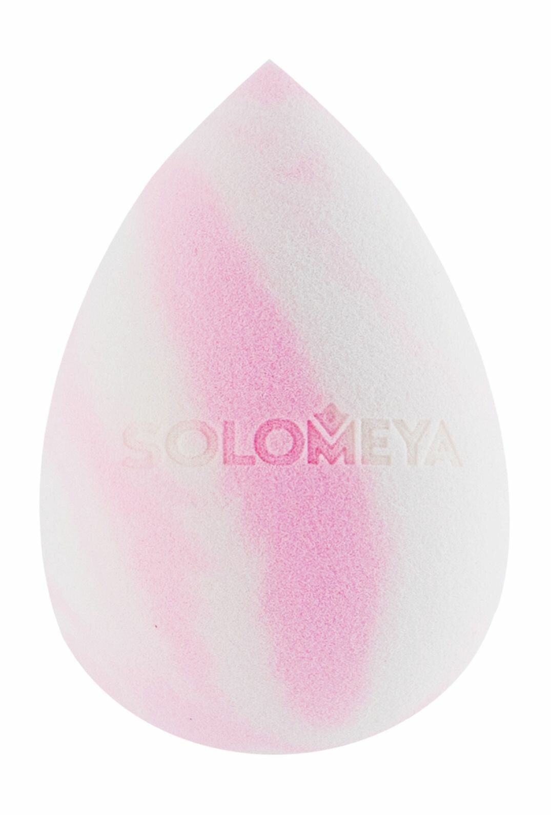 SOLOMEYA Спонж для макияжа косметический двусторонний, 29 г, Розовый