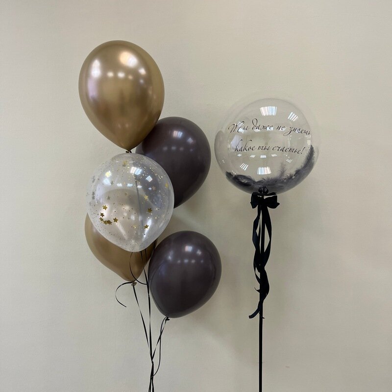 Набор шаров с гелием № 128 - признание ( аэродизайн )