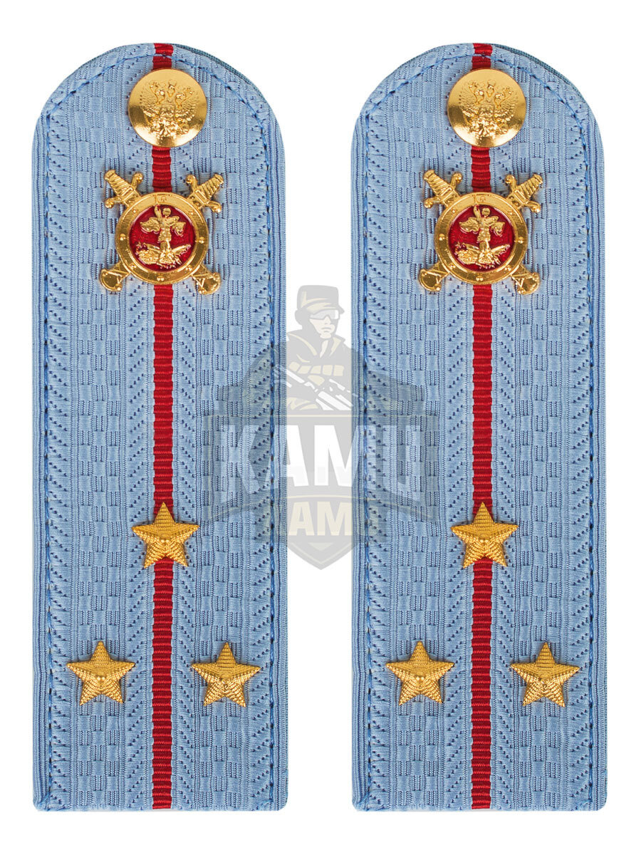 Погоны Полиция на рубашку голубые Пластик Звание Старший Лейтенант