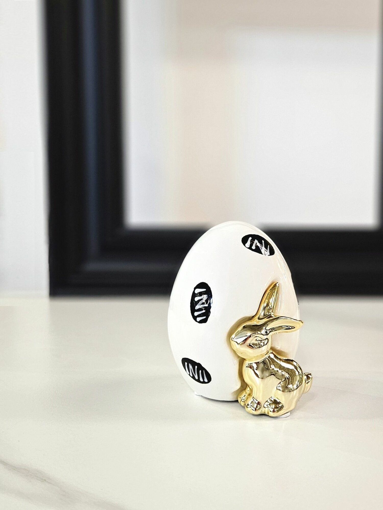 Статуэтка зайчик пасхальный кролик заяц яйцо пасхальное Easter Rabbit Egg white Sotogrande