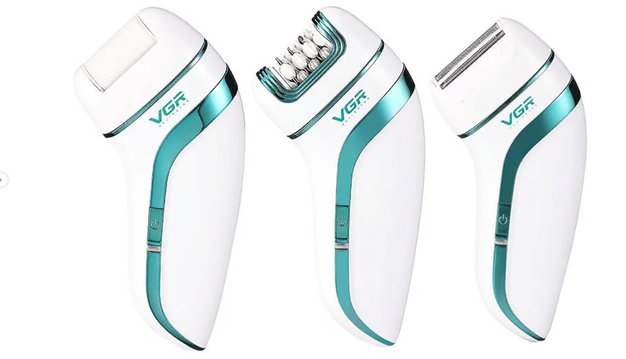 Электроэпилятор VGR V-713 - женский эпилятор с насадками для тела, зоны бикини и лица