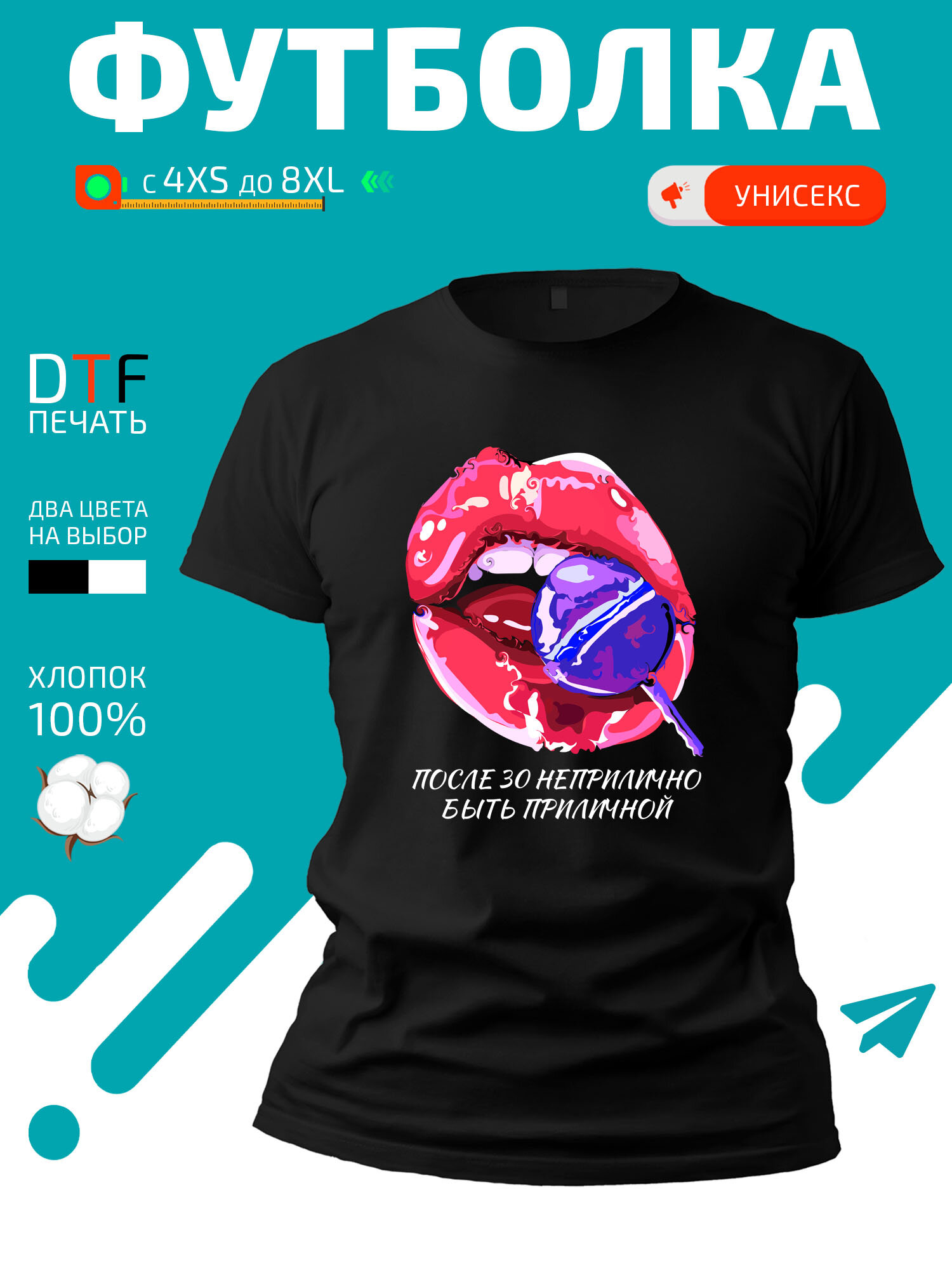 Футболка с губами